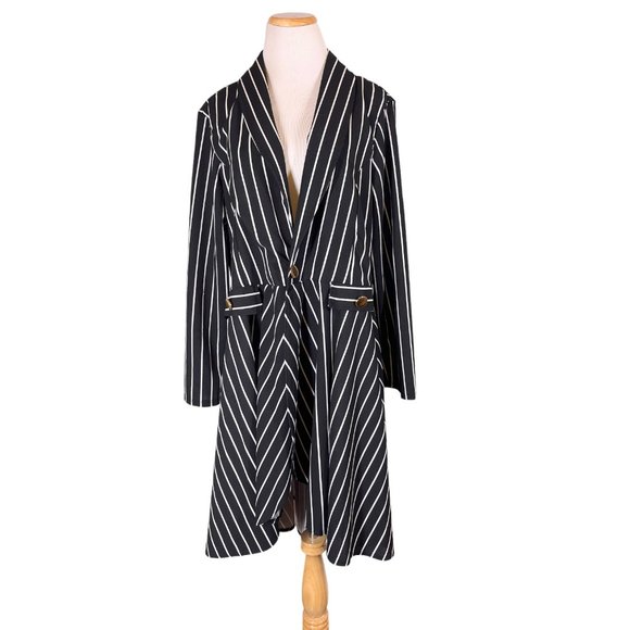Vamp | Jackets & Coats | Vamp Plus Size 3x Striped Thin Coat Hilo ...